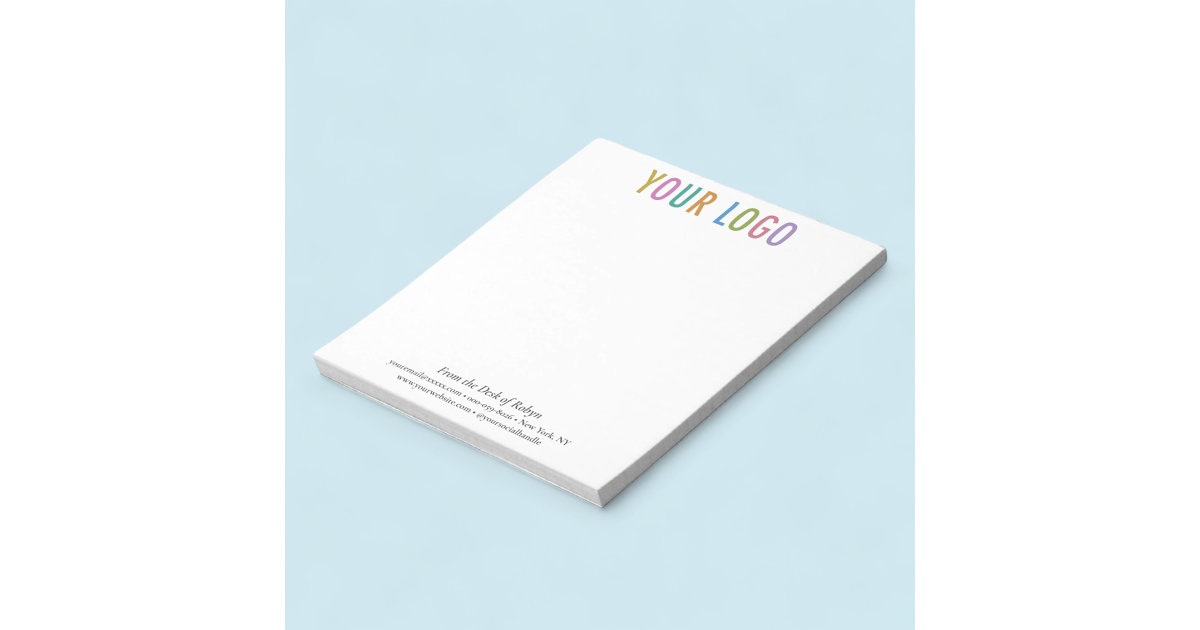 Personalized Office Notepad Custom Logo No Minimum | Zazzle