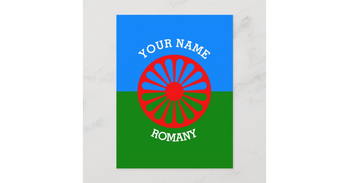 Personalized Official Romany gypsy travellers flag Postcard | Zazzle