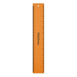 Personalized orange ruler for kids | Zazzle