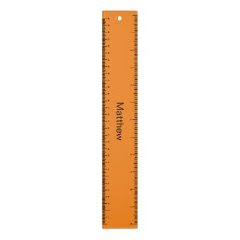 Personalized orange ruler for kids | Zazzle