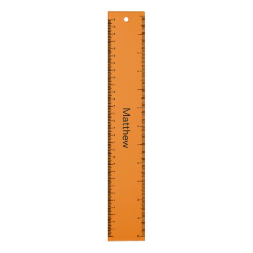 Personalized orange ruler for kids | Zazzle