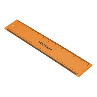 Personalized orange ruler for kids | Zazzle