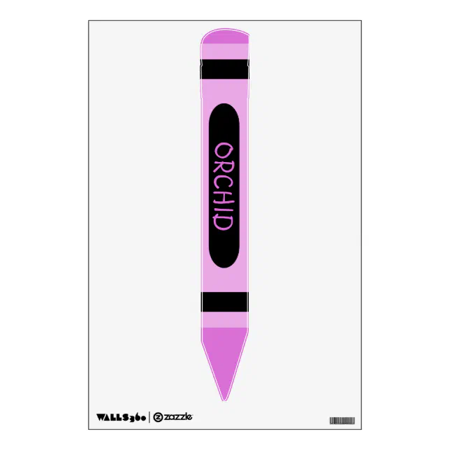 Personalized Orchid Crayon Sign Wall Sticker | Zazzle