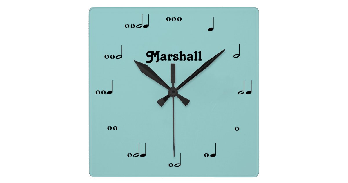 Personalized Original Music Note Clock | Zazzle.com