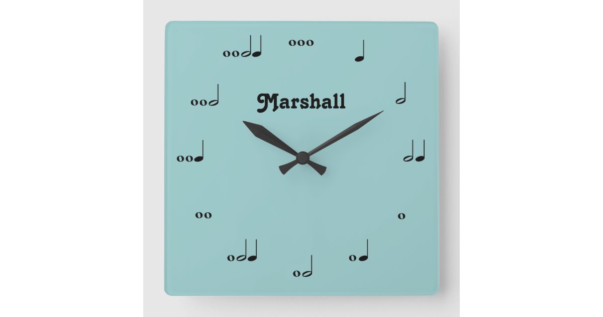 Personalized Original Music Note Clock | Zazzle