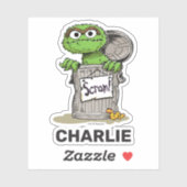 Personalized Oscar the Grouch Scram Sticker | Zazzle