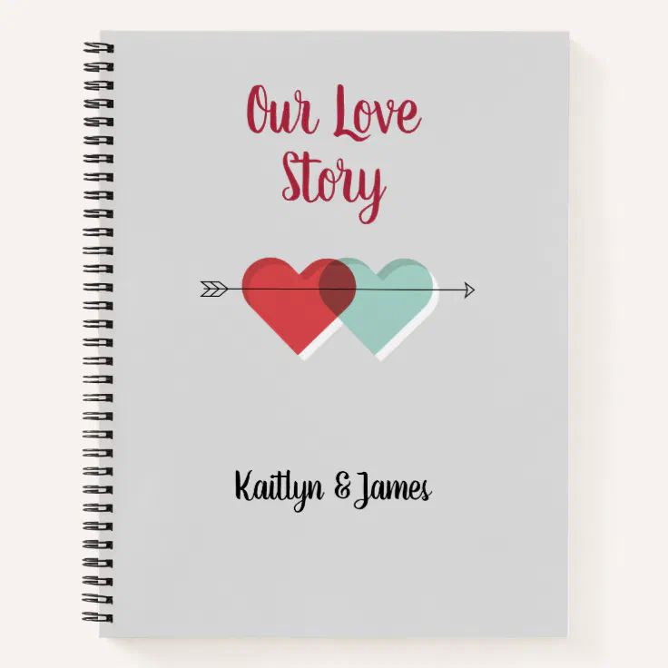 Personalized Our Love Story Notebook | Zazzle