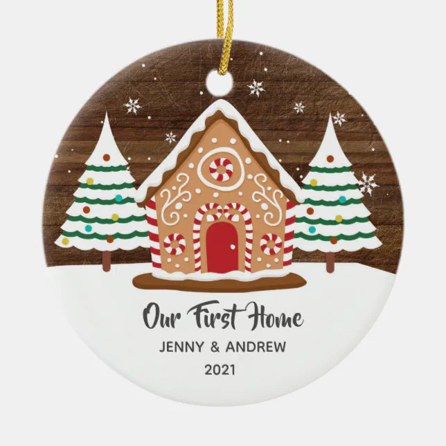 Personalized Our New Home Gingerbread Ornament | Zazzle