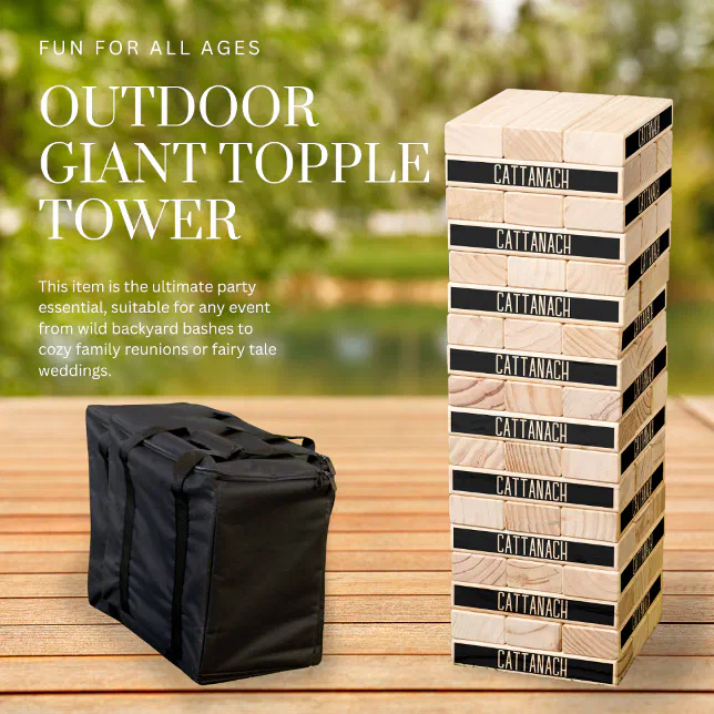 Personalized Outdoor Giant Topple Tower Game | Zazzle