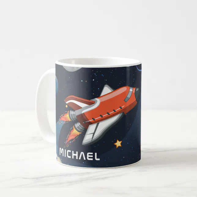 Personalized Outer Space Galaxy Shuttle Travel Coffee Mug | Zazzle