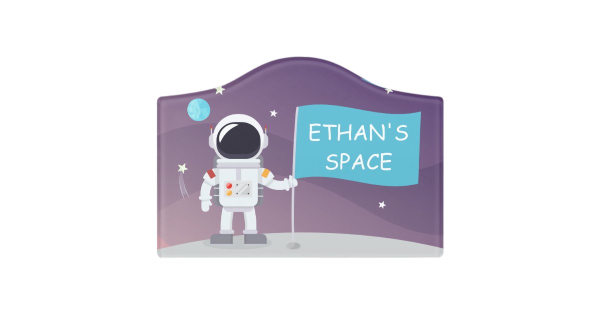 Personalized Outer Space Room Sign | Zazzle