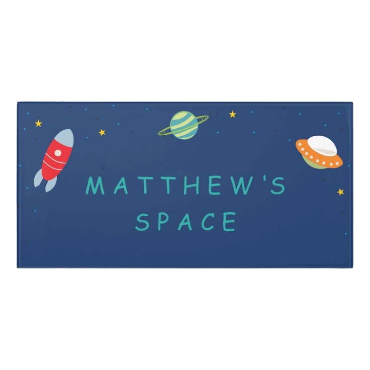 Personalized Outer Space Room Sign | Zazzle