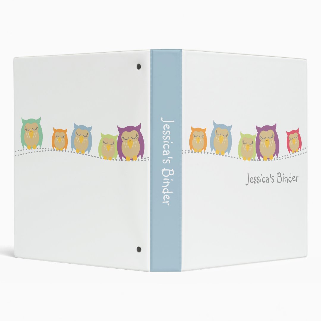 Personalized Owl Binder | Zazzle