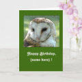 Personalized Owl Hooting Birthday Card | Zazzle