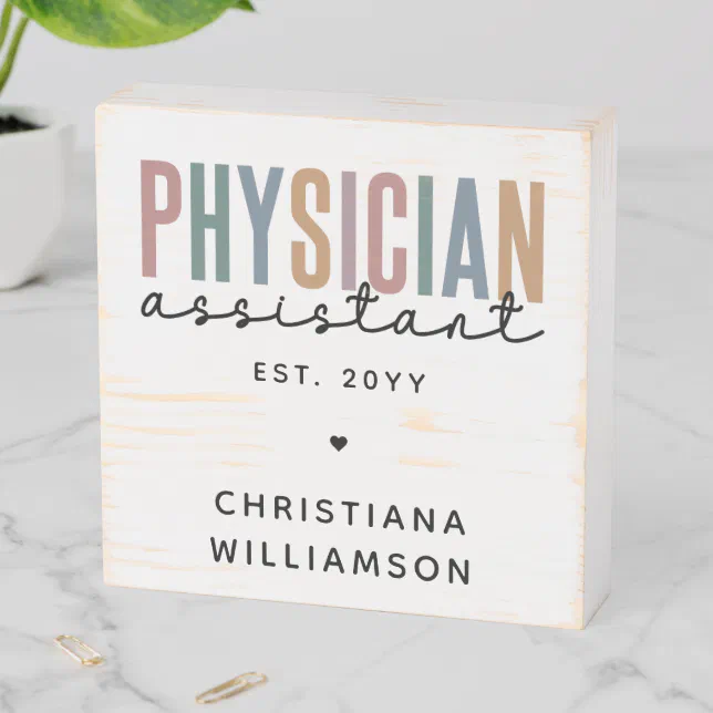 Personalized PA Physician Assistant Graduation Wooden Box Sign | Zazzle