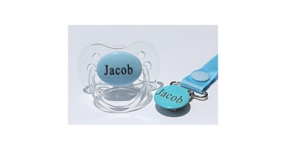 Personalized Pacifier & Pacifier Clip - Engraved | Zazzle