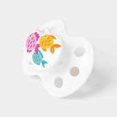 Personalized pacifier with cute fish and name | Zazzle