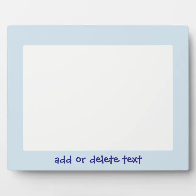 Personalized Pale Blue Design Landscape Photo Plaque | Zazzle