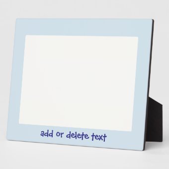 Personalized Pale Blue Design Landscape Photo Plaque | Zazzle