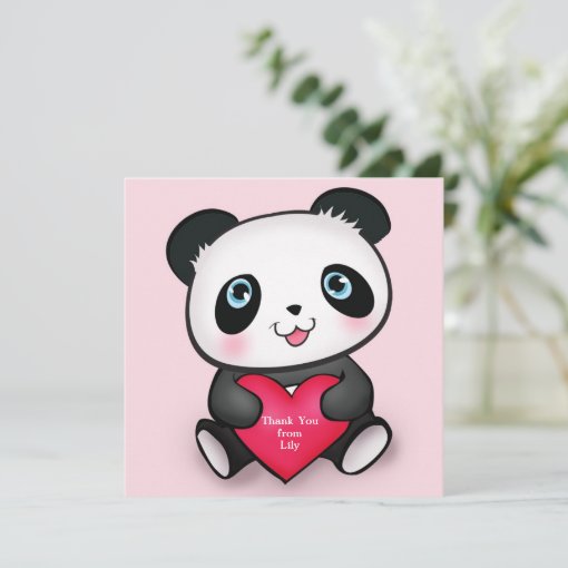 "personalized panda card" "personalized thank you | Zazzle