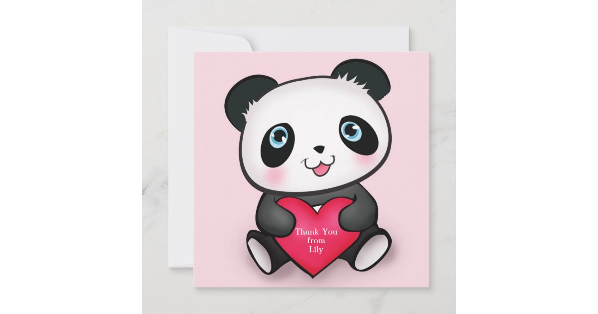 "personalized panda card" "personalized thank you | Zazzle
