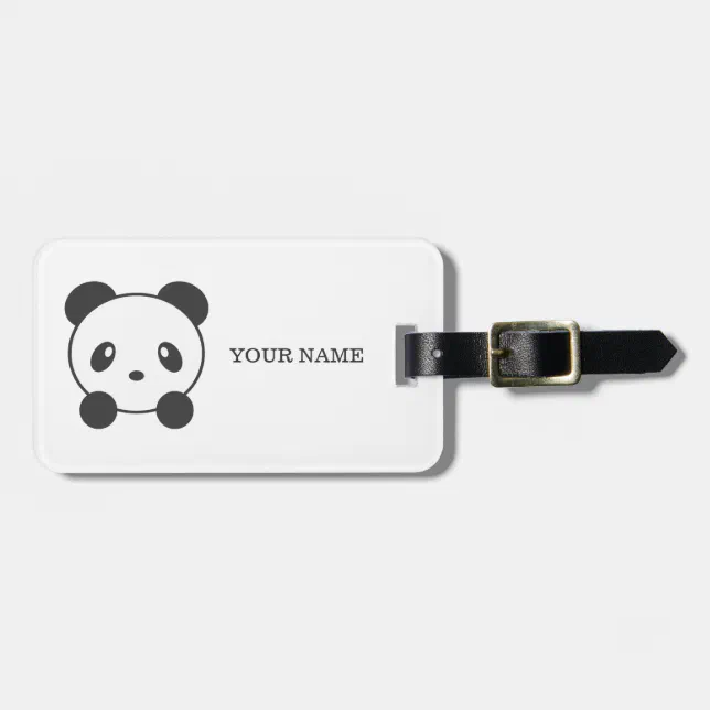 Personalized panda luggage tag | Zazzle