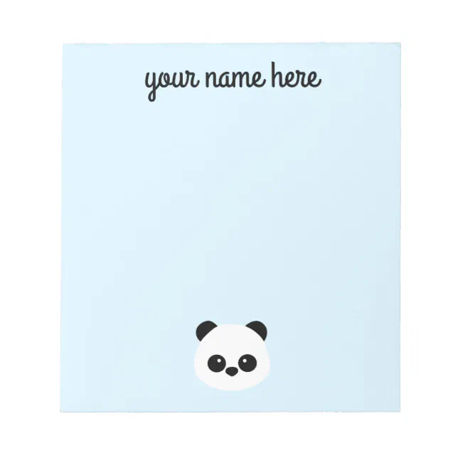 Personalized Panda Notepad for Kids | Zazzle