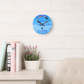 Personalized Paraglider flying Photo Round Clock | Zazzle