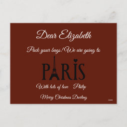 Personalized Paris trip gift card voucher surprise | Zazzle