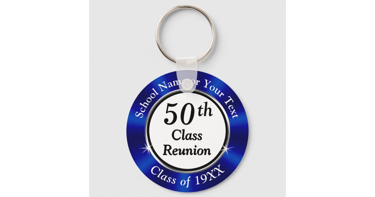 Personalized Party Favors for 50th Class Reunion Keychain | Zazzle