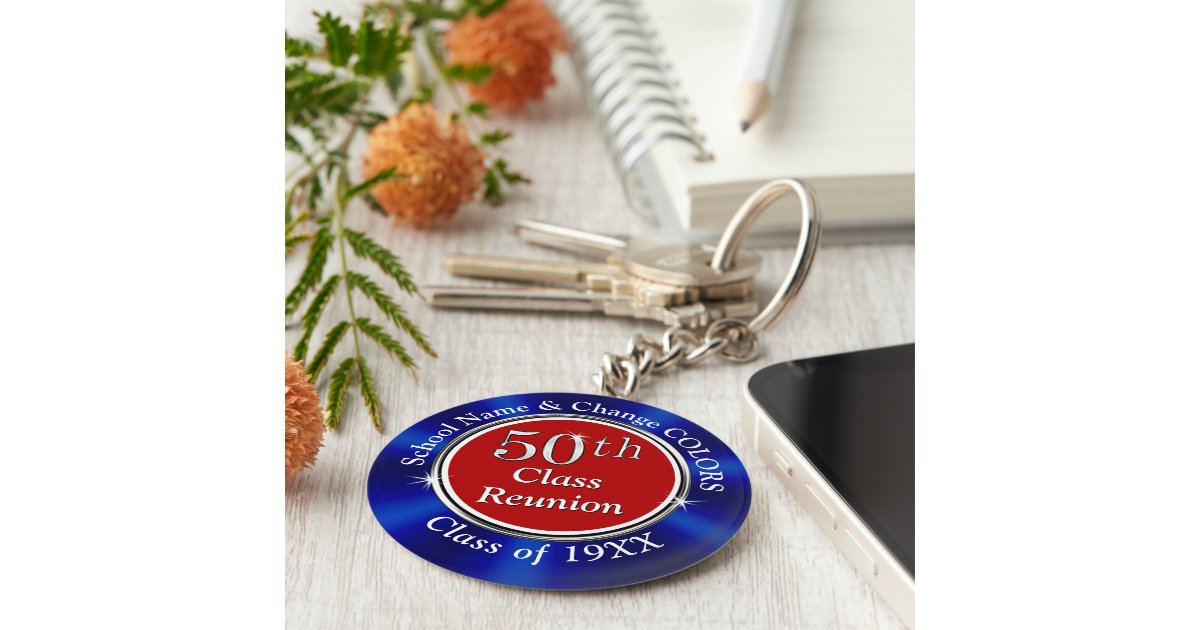 Personalized Party Favors for 50th Class Reunion Keychain | Zazzle.com