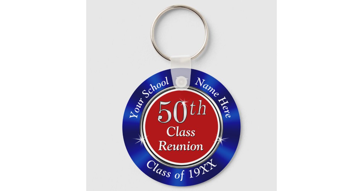 Personalized Party Favors for 50th Class Reunion Keychain | Zazzle