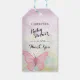 Personalized Pastel Butterfly Pink Baby Shower Gift Tags | Zazzle