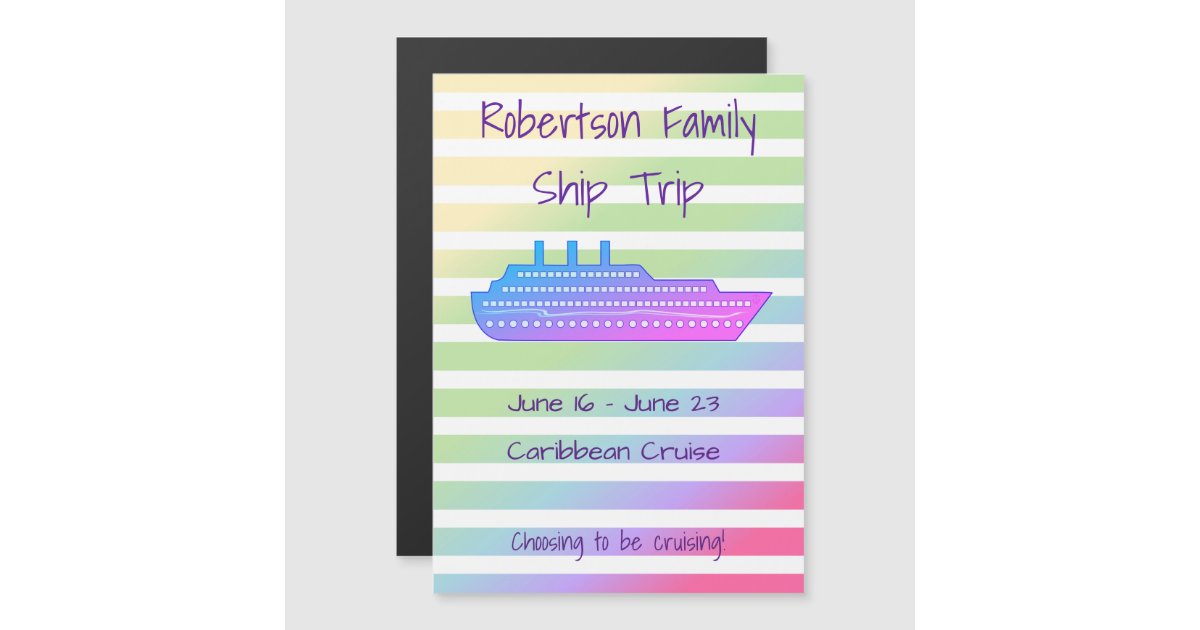 Personalized Pastel Cruise Theme Stateroom Magnet | Zazzle