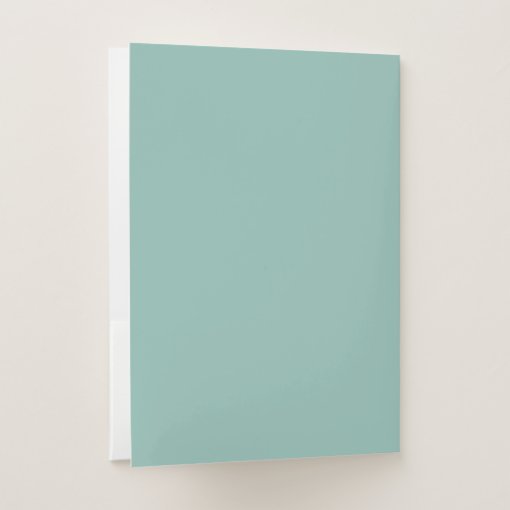 Personalized Pastel Mint Green Pocket Folder | Zazzle