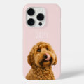 Personalized Pastel Pink Phone Case with Dog Photo | Zazzle