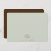 Personalized Pastel Sage Green Tree Arborist Note Card | Zazzle