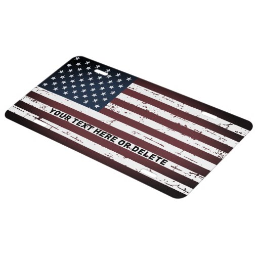 Personalized Patriotic United States American Flag License Plate | Zazzle