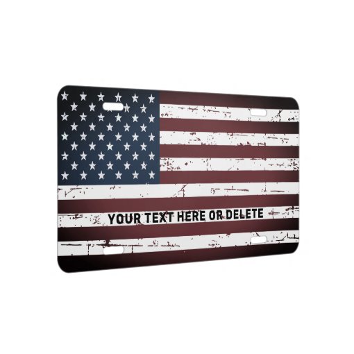 Personalized Patriotic United States American Flag License Plate | Zazzle