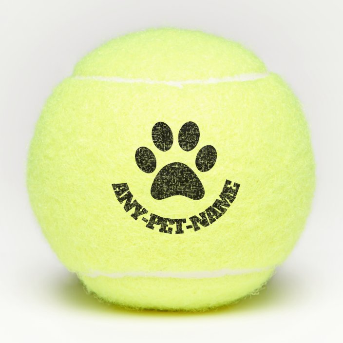 Personalized Paw Print Dog Ball | Zazzle.com