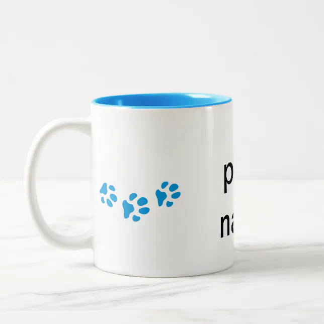 personalized paw print mug 2 | Zazzle