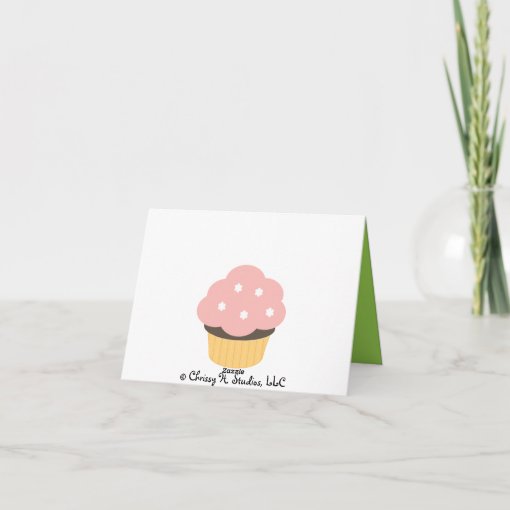 Personalized Peace Love Cupcake Note Cards | Zazzle