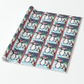 Personalized Penguin Holiday Wrapping Paper | Zazzle