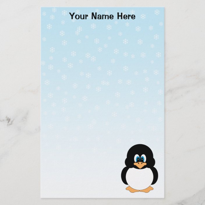 Personalized Penguin Stationery | Zazzle.com