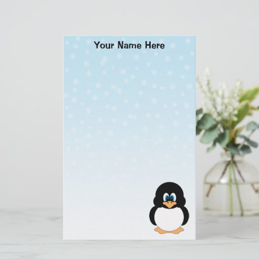 Personalized Penguin Stationery | Zazzle