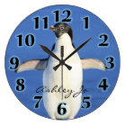 Personalized Penguin Wall Clock | Zazzle