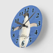 Personalized Penguin Wall Clock | Zazzle