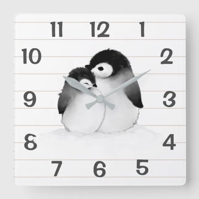 Personalized Penguins Home Decor Wall Clock | Zazzle