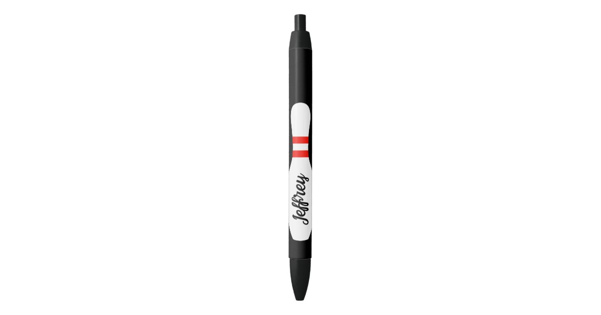 Personalized pens with bowling pin design | Zazzle