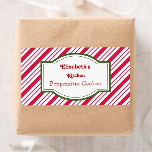 Personalized Peppermint Labels | Zazzle